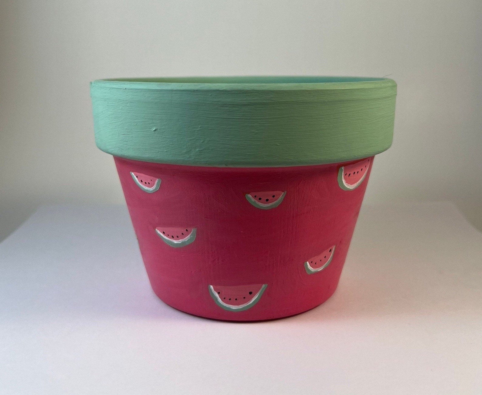 Hand Painted Watermelon Planter Pot - Etsy