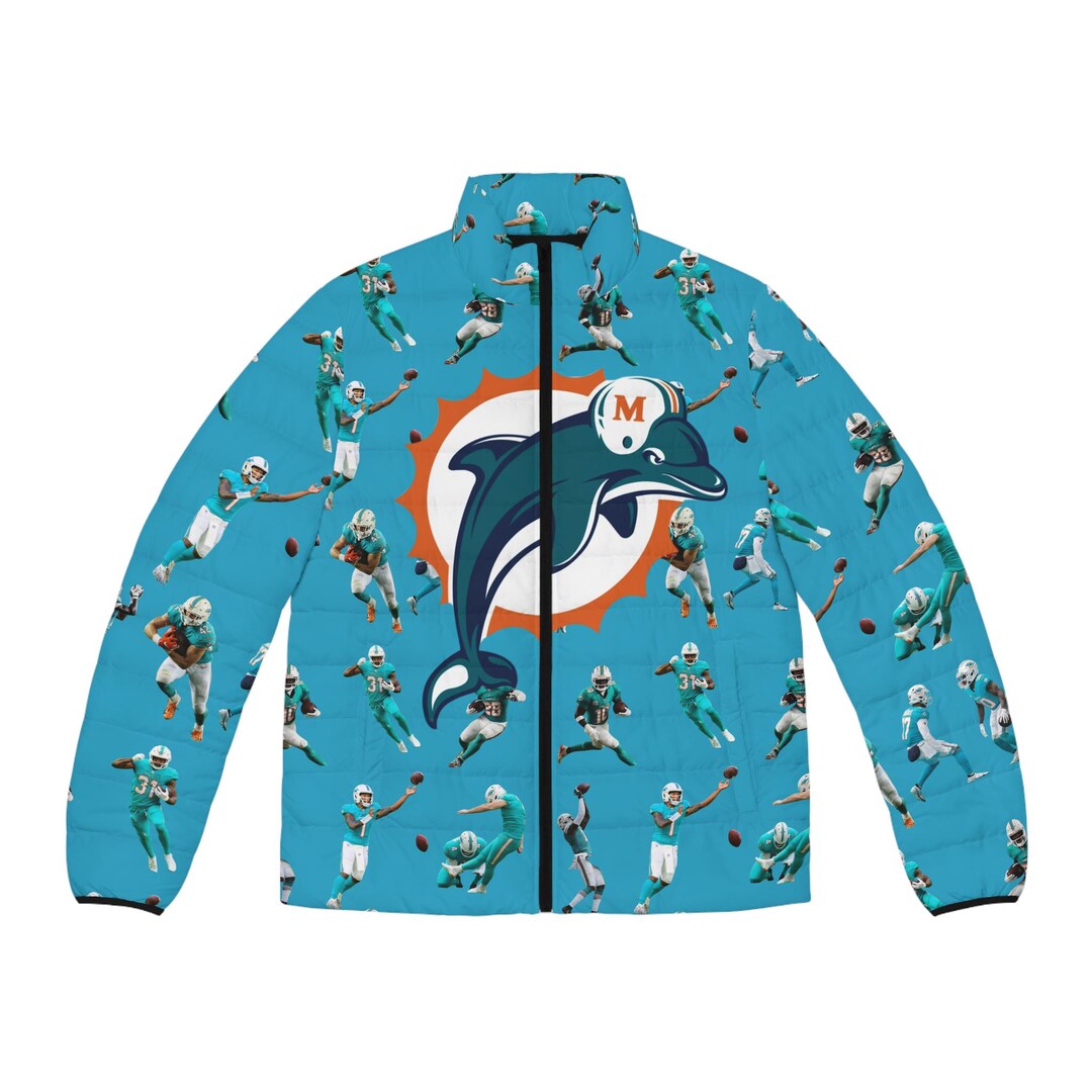 Miami Dolphins Puffer Jacket - Men's Christmas NFL Winter Coat, Miami ...