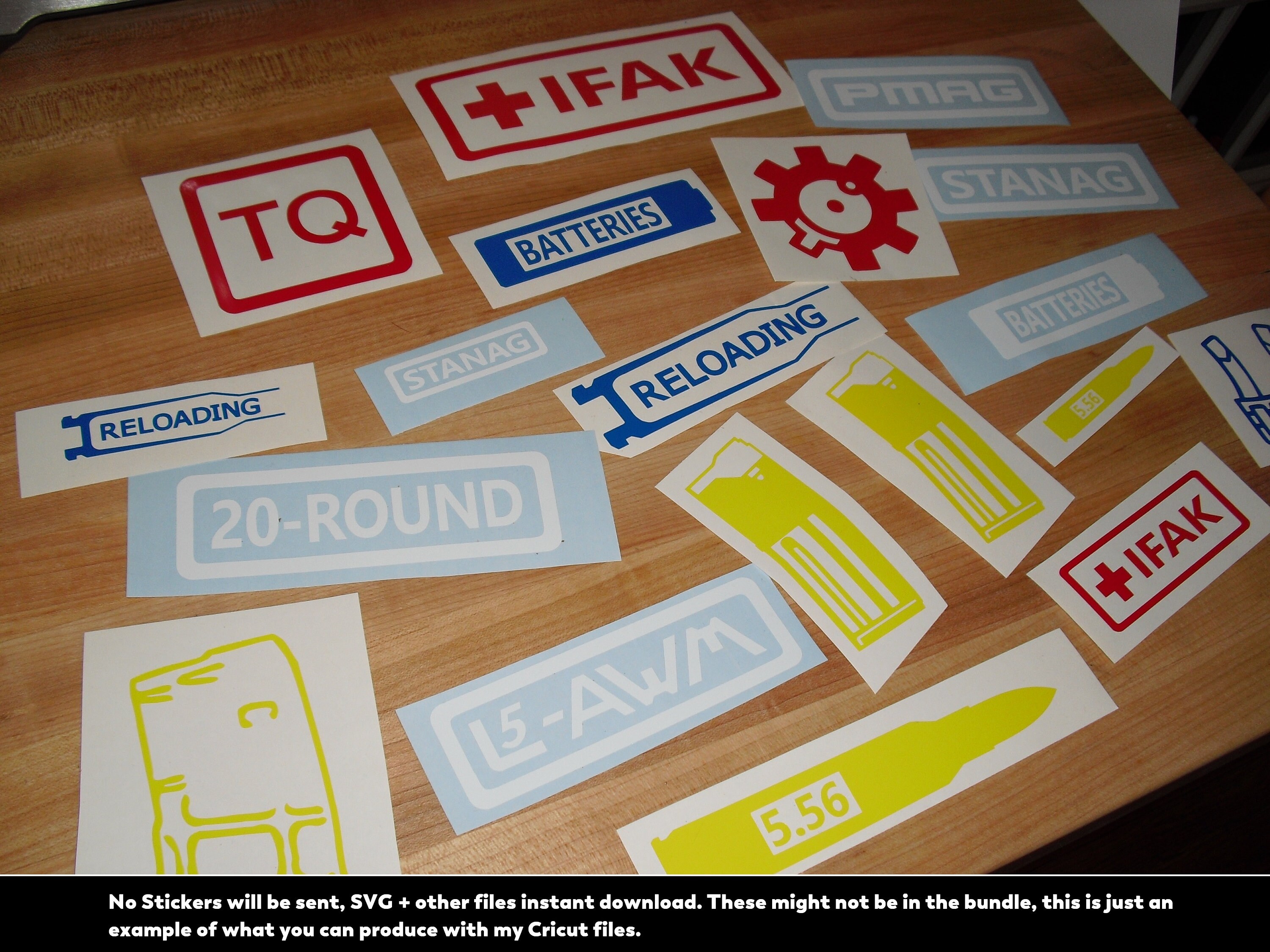 5.56 Ammo Pictogram Reloading Pictogram Ammo Organization Label Cricut ...
