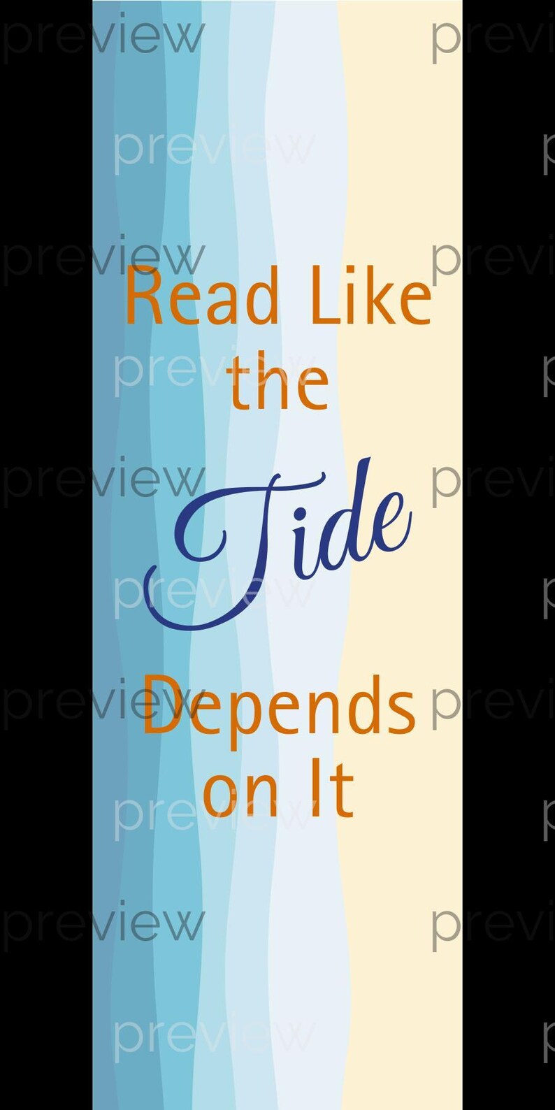 Fun Beachy Printable Bookmarks, Printable Beach Bookmarks Set of 5, Fun ...