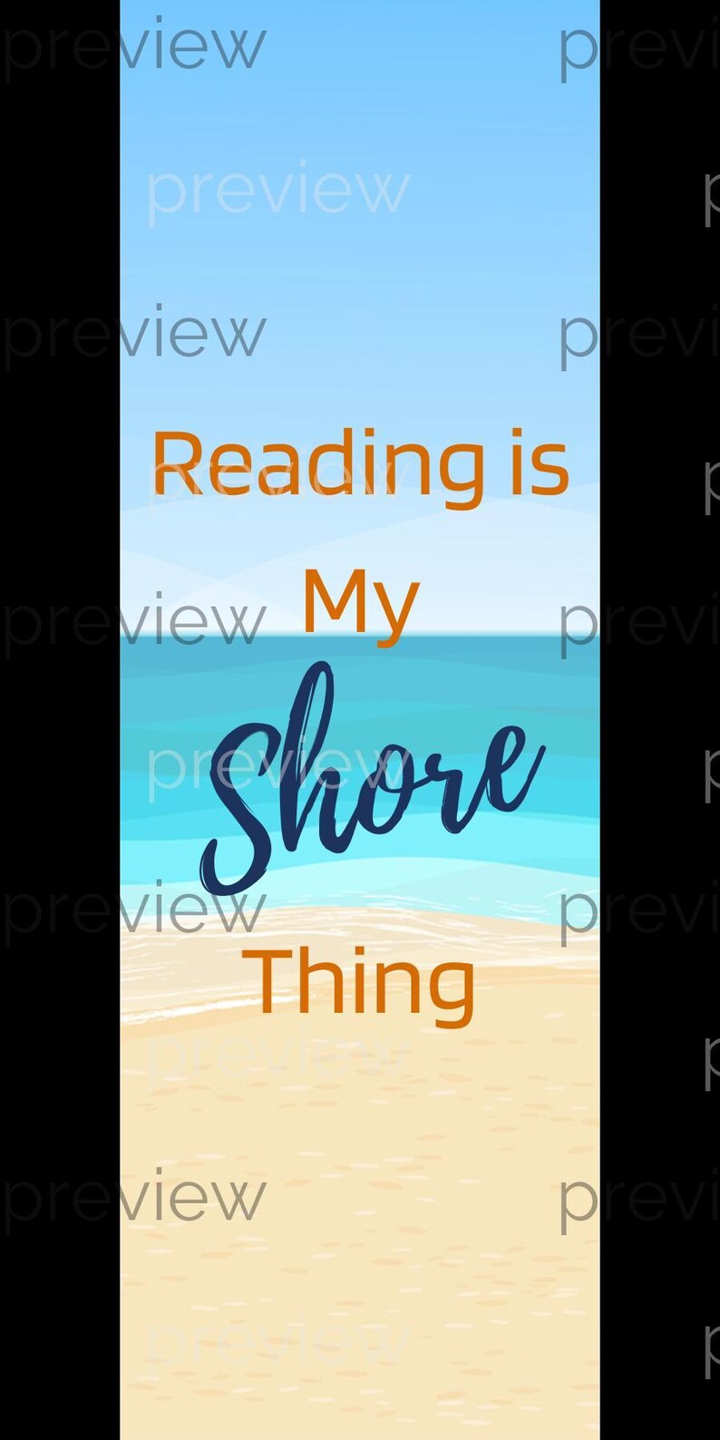 Fun Beach Themed Bookmarks, Printable Download, Printable Summer ...