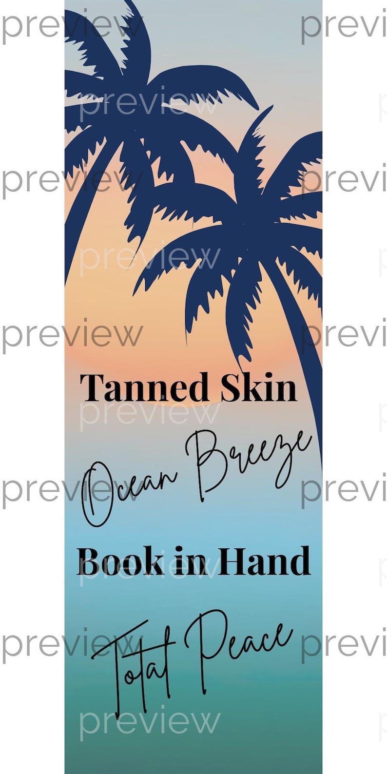 Fun Beach Themed Bookmarks, Printable Download, Printable Summer ...