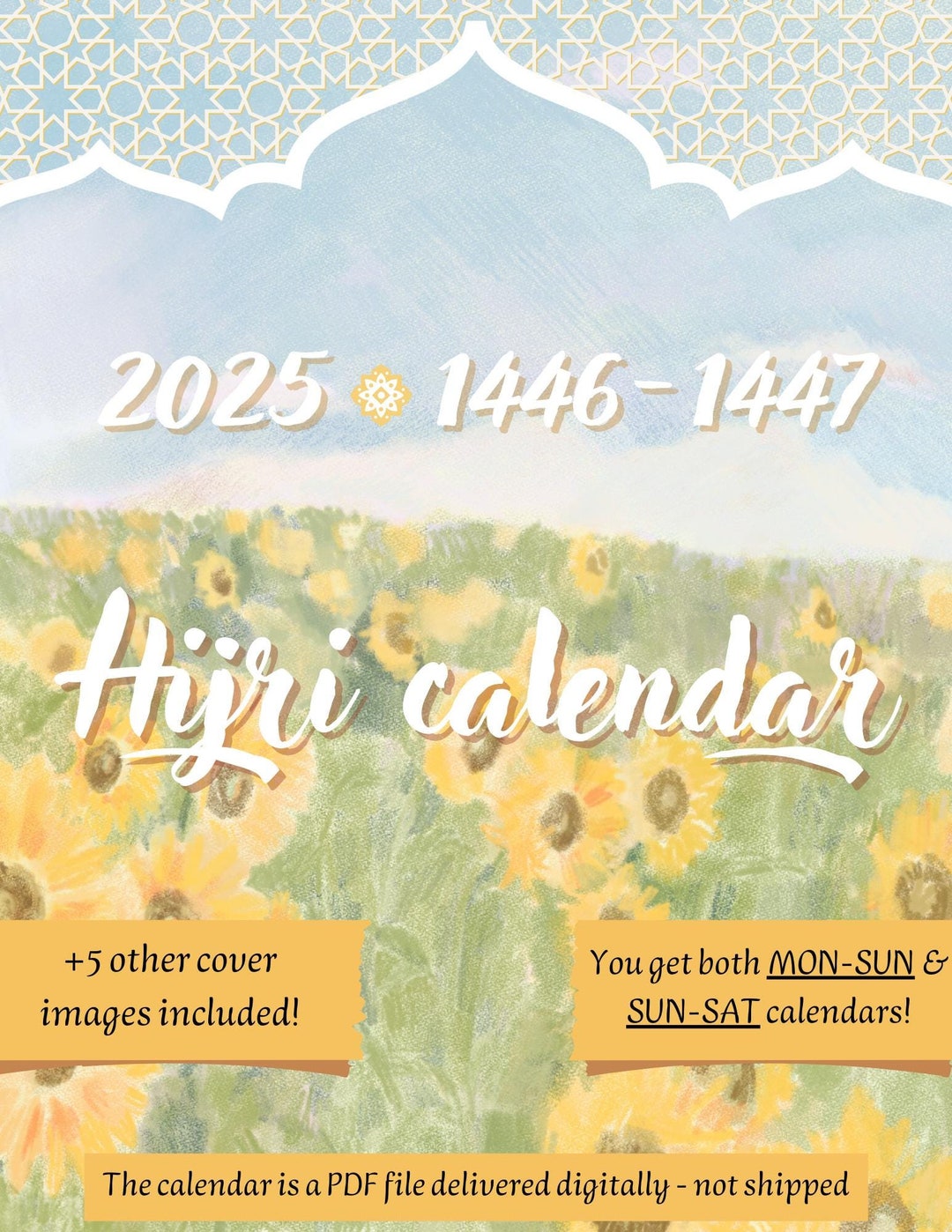 2025 Hijri Calendar, 2025 Islamic Calendar, Hijri Calendar PDF, 1446 ...