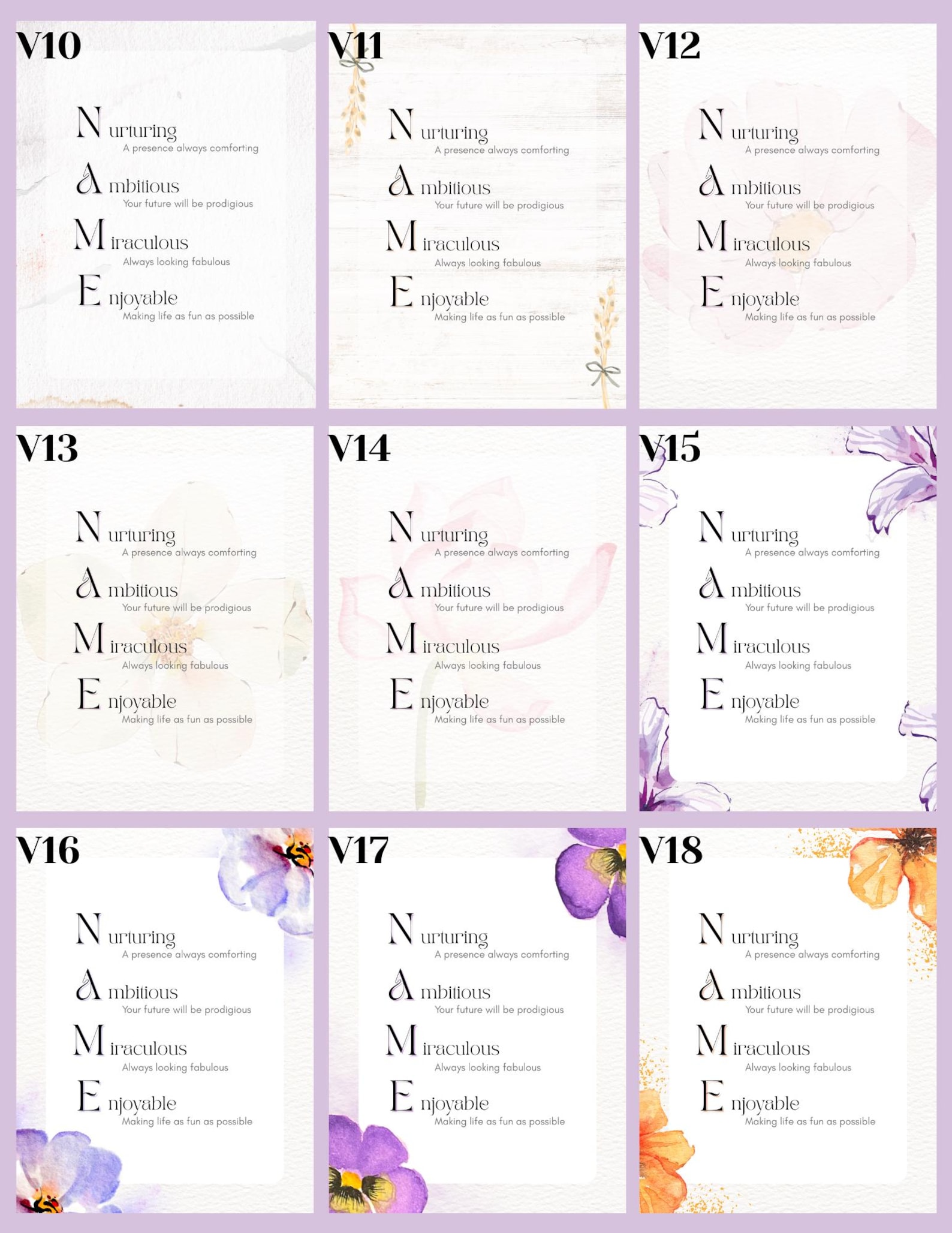 Acrostic Poem, Family Acrostic Name Poem, Personalized Name Poem ...