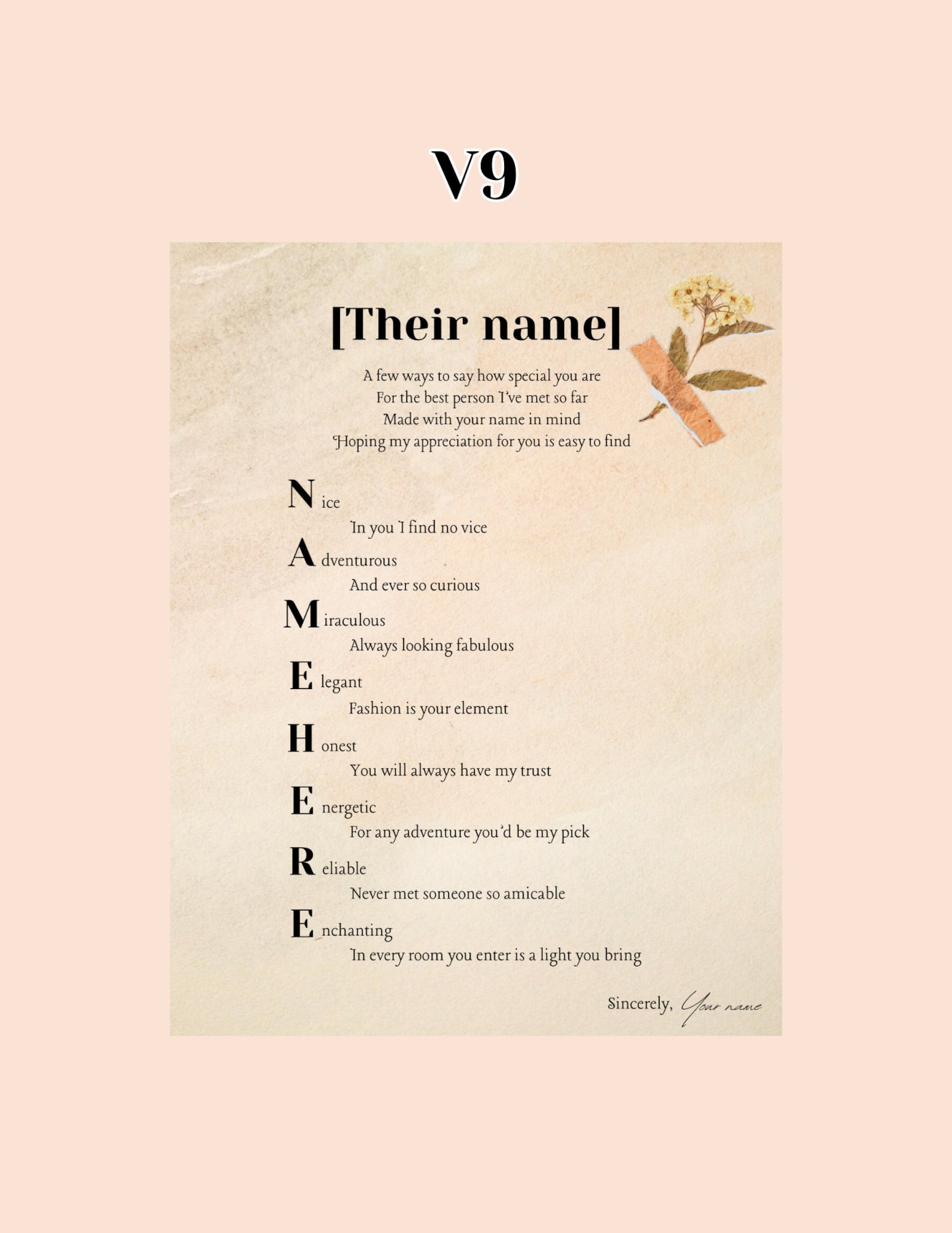 Acrostic Poem, Acrostic Name Poem, Poem Gift, Gift Poem, Personalized ...