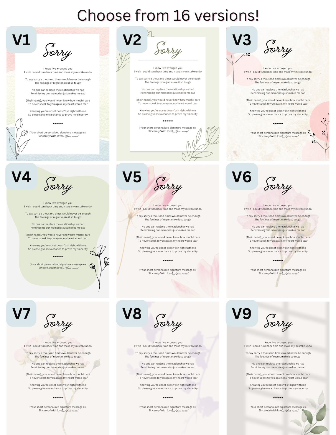 Personalized Poem Apology, Custom Poem, Apology Gift, Forgiveness Poem ...