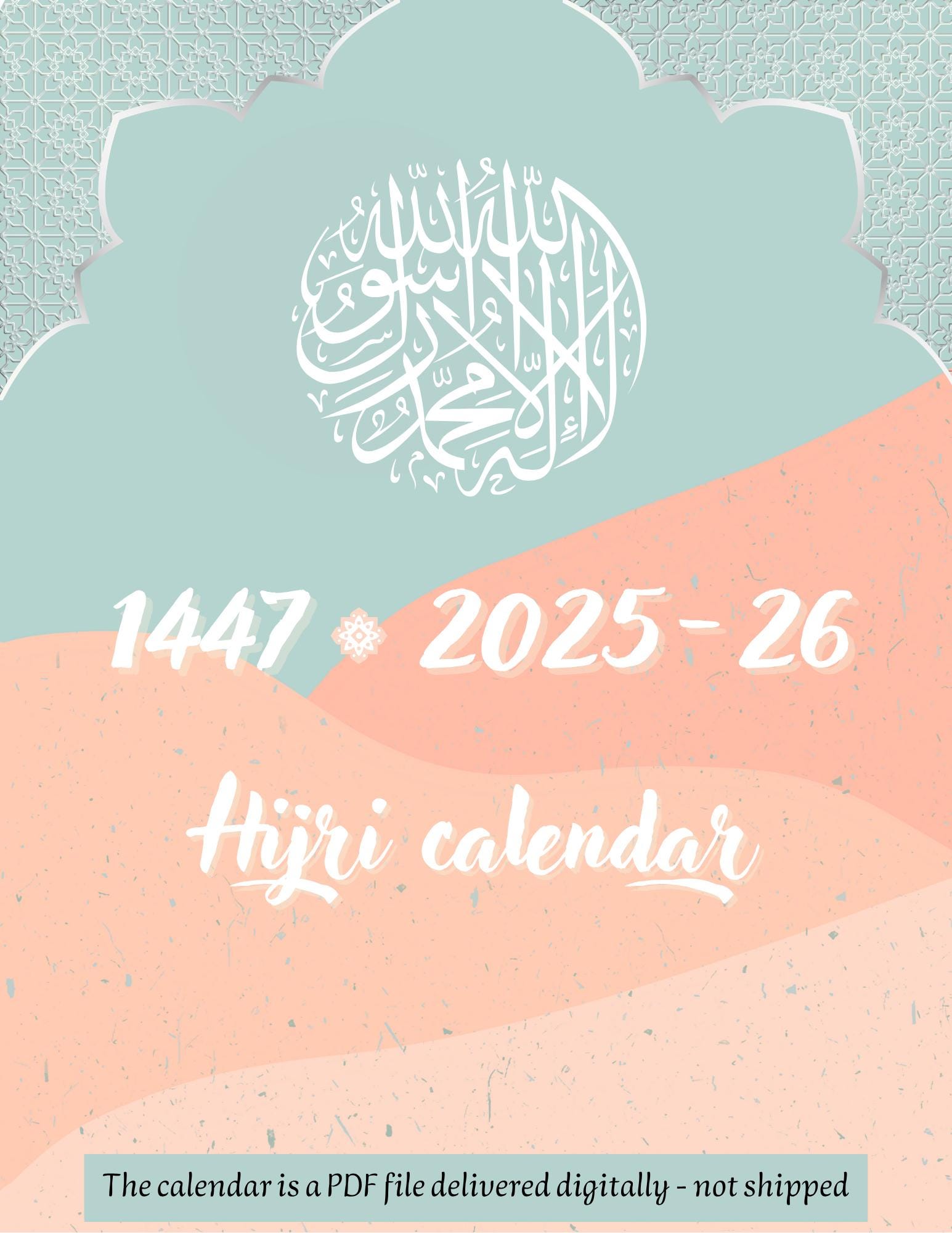 NEW 1447 Hijri Calendar, 1447 Islamic Calendar Pdf, 2025 Hijri Calendar, 2026 Hijri Calendar ...