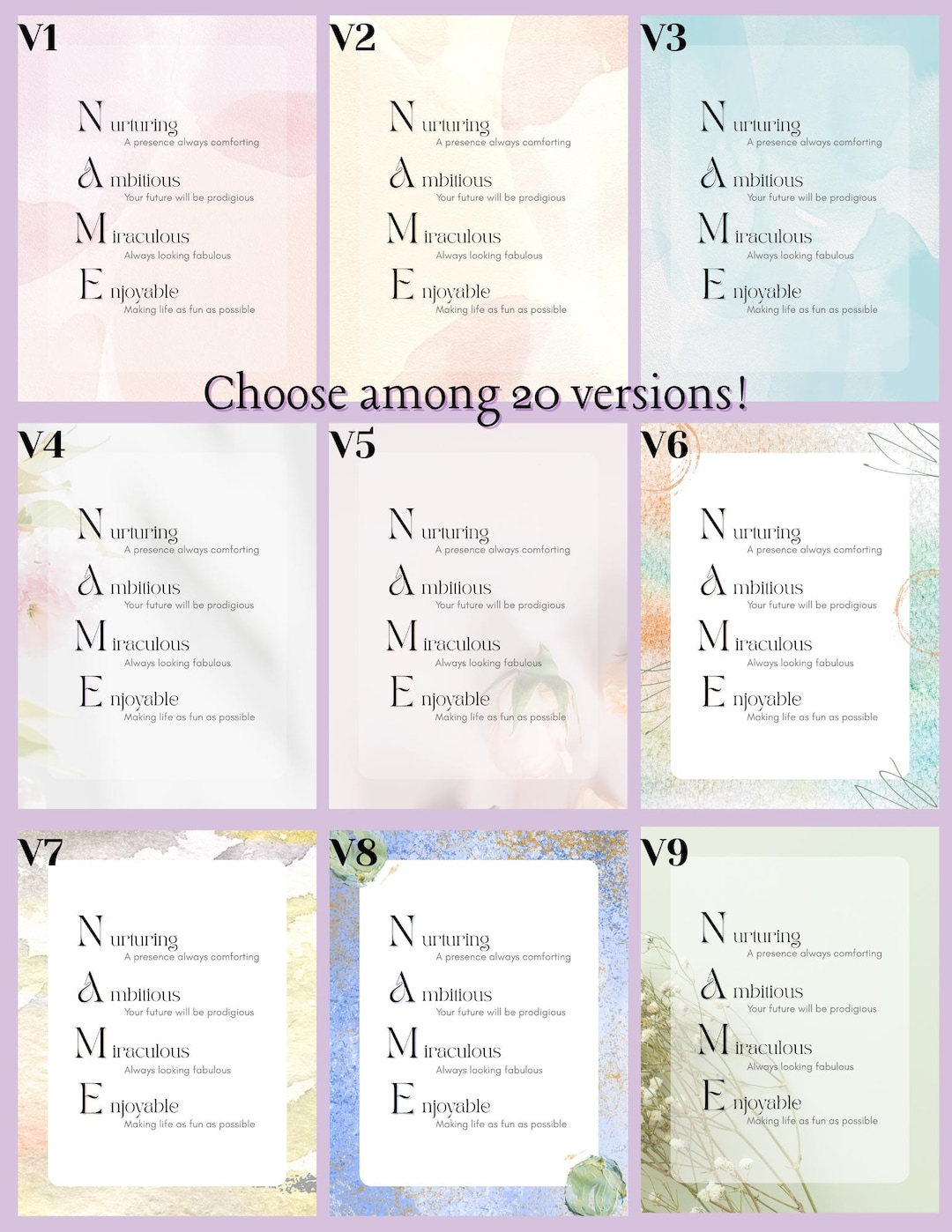 Acrostic Poem, Family Acrostic Name Poem, Personalized Name Poem ...