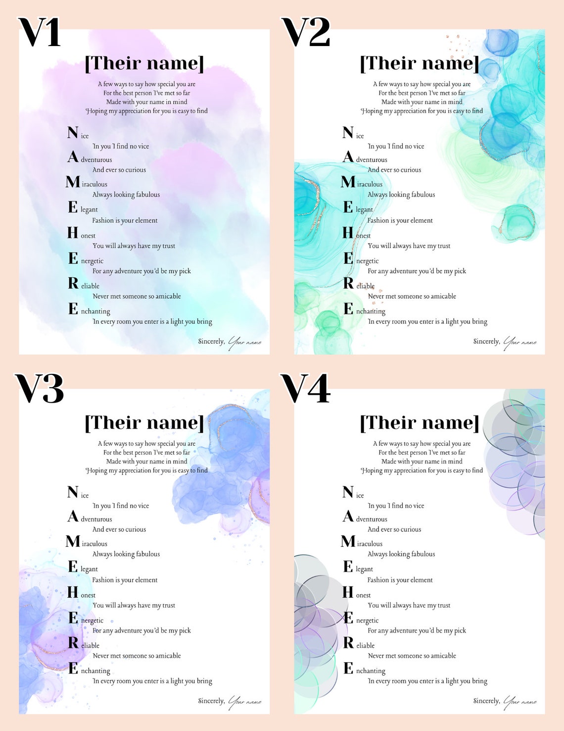 Acrostic Poem, Acrostic Name Poem, Poem Gift, Gift Poem, Personalized ...