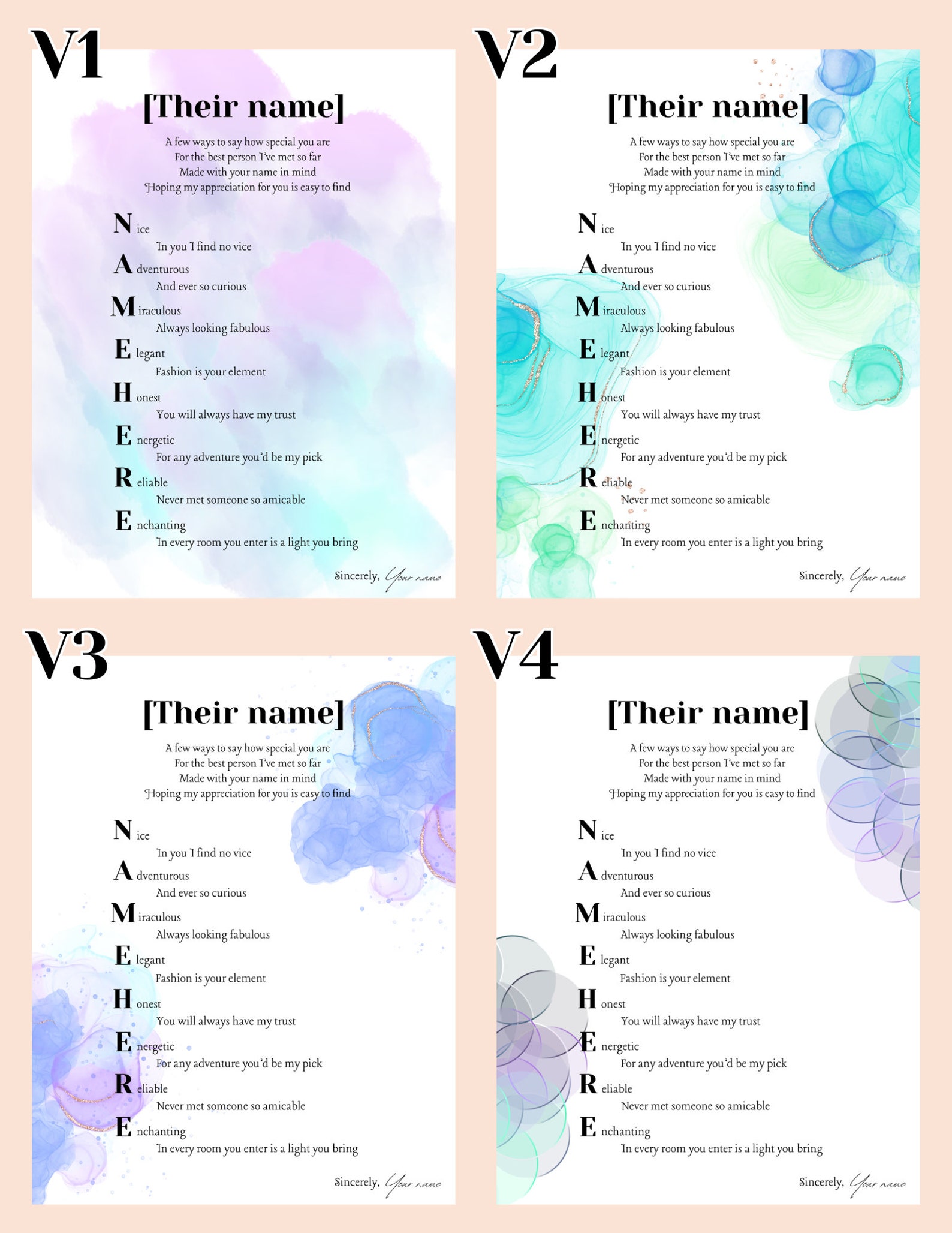 Acrostic Poem, Acrostic Name Poem, Poem Gift, Gift Poem, Personalized ...
