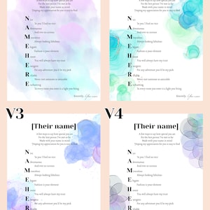 Acrostic Poem, Acrostic Name Poem, Poem Gift, Gift Poem, Personalized ...