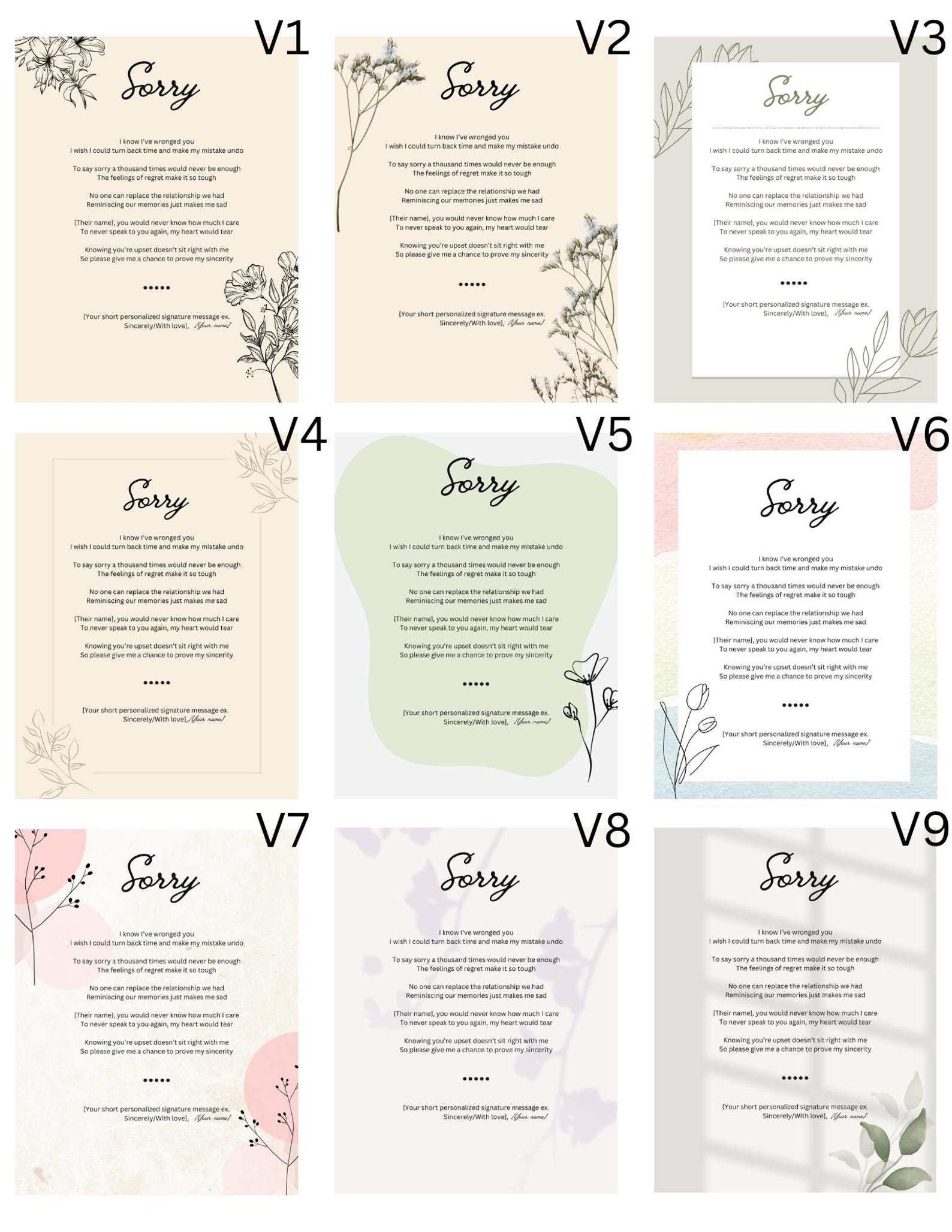 Personalized Poem Apology, Custom Poem, Apology Gift, Forgiveness Poem ...