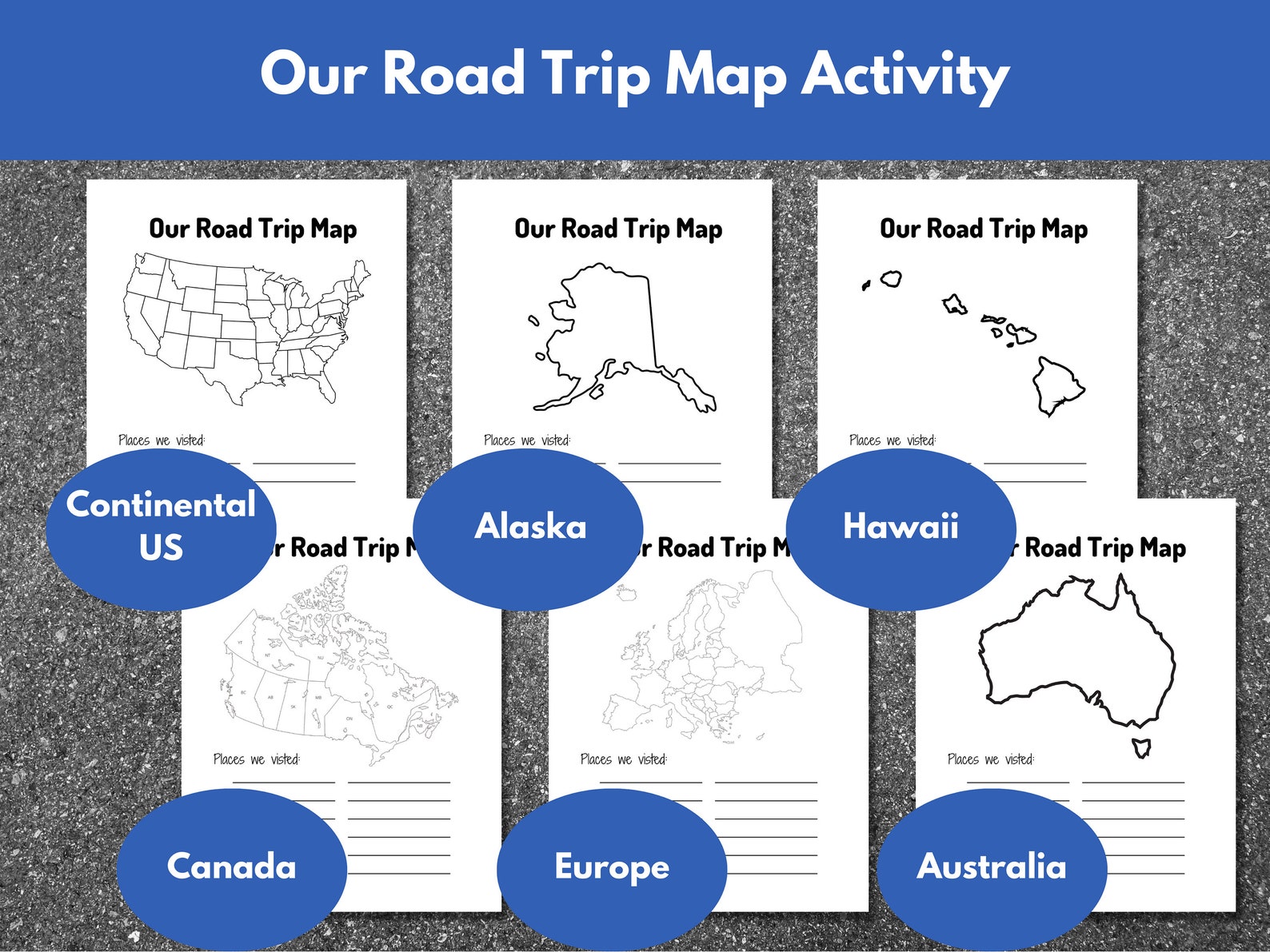 Road Trip Activity Pack Printable Travel Game Bundle for Kids, Toddlers ...