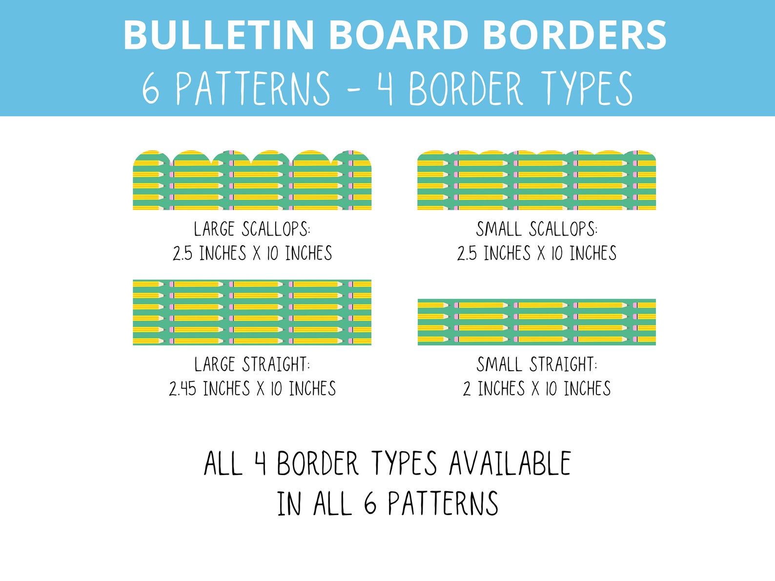 PRINTABLE Back to School Bulletin Board Borders - Bulletin Borders With ...