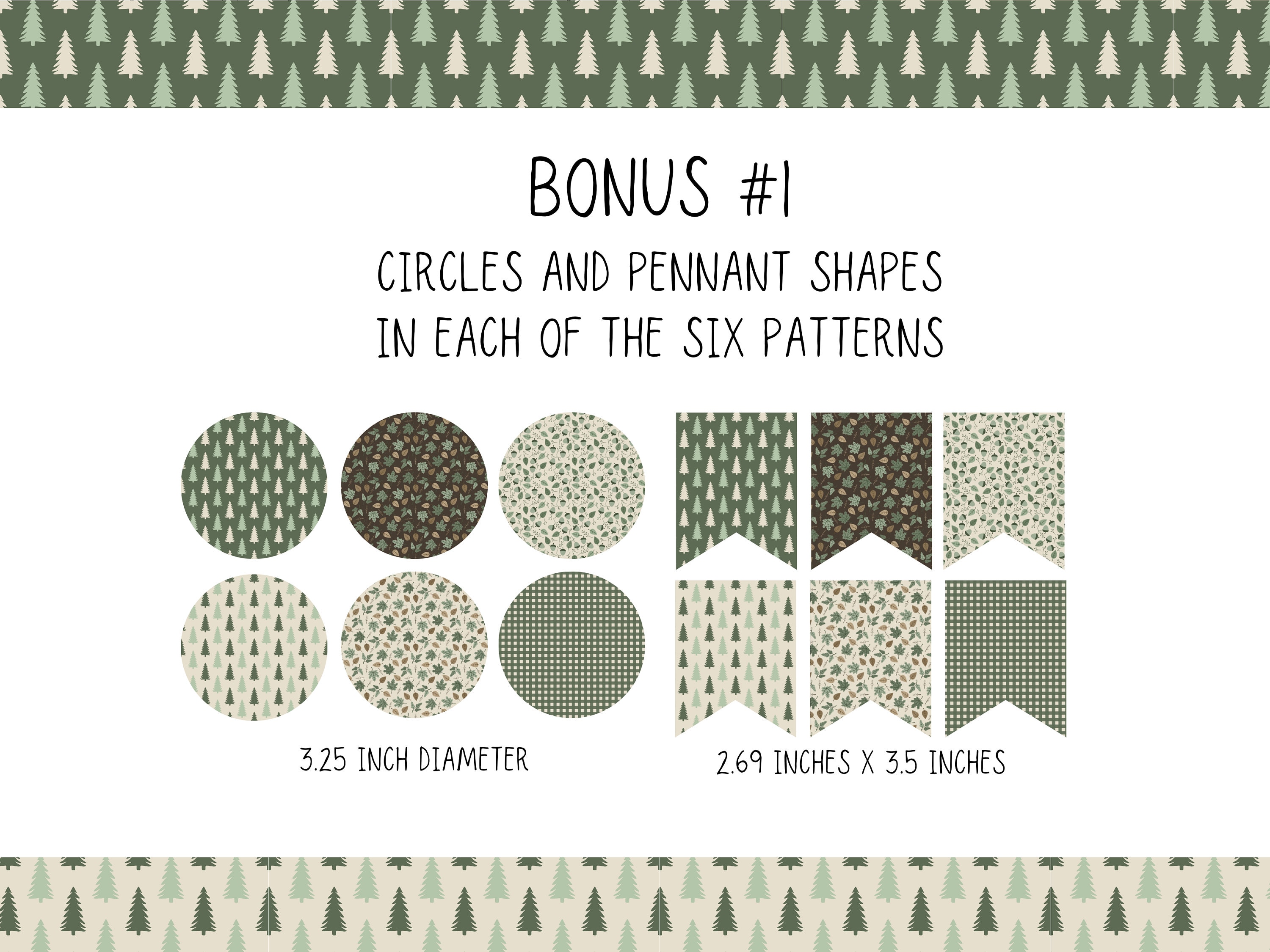 PRINTABLE Forest Bulletin Board Borders Nature Bulletin Borders With ...