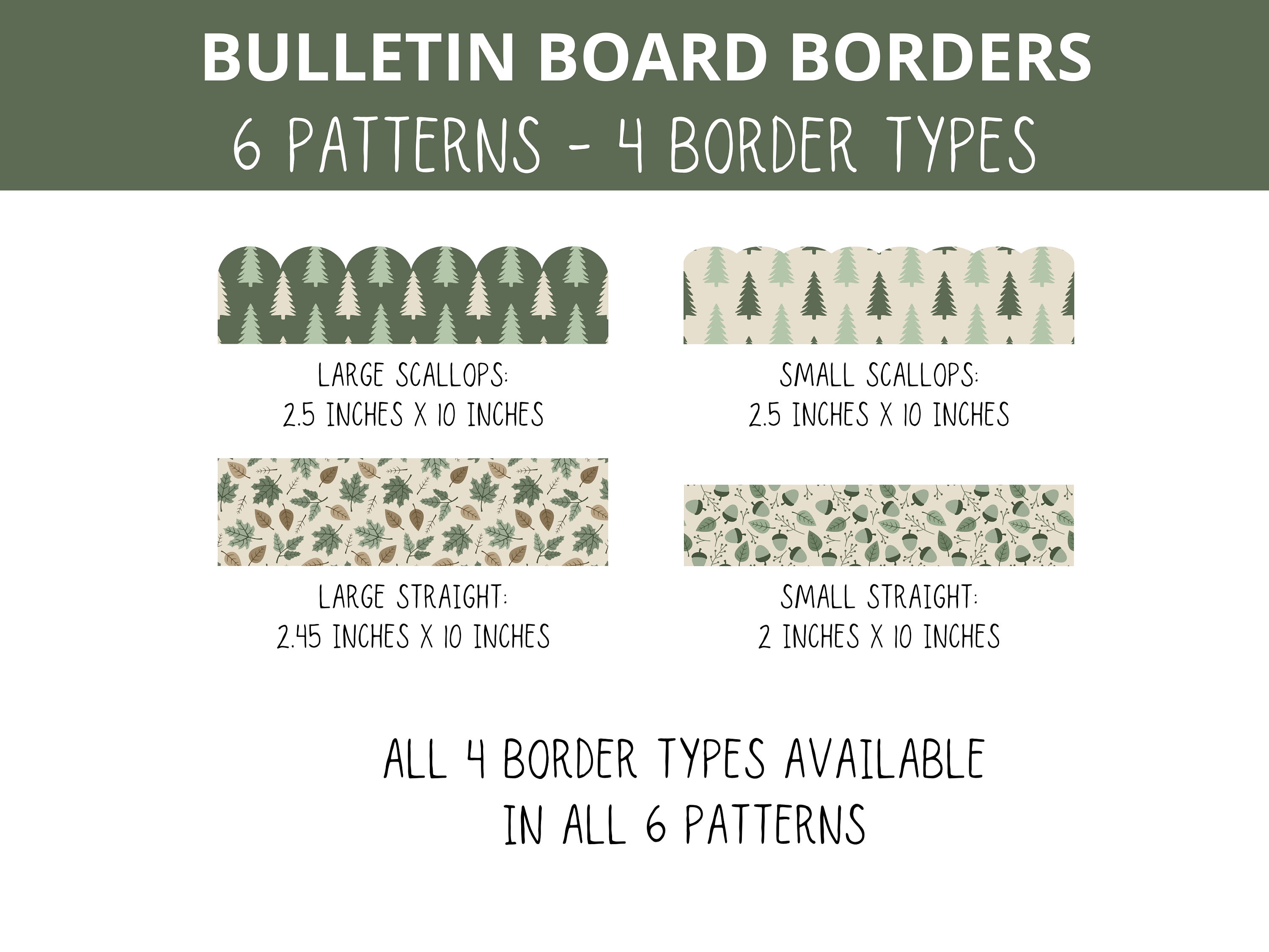 PRINTABLE Forest Bulletin Board Borders Nature Bulletin Borders With ...