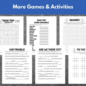 Road Trip Activity Pack - Printable Travel Game Bundle for Kids ...