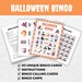 Halloween Bingo Game - Printable Halloween Party Game With 50 Unique ...