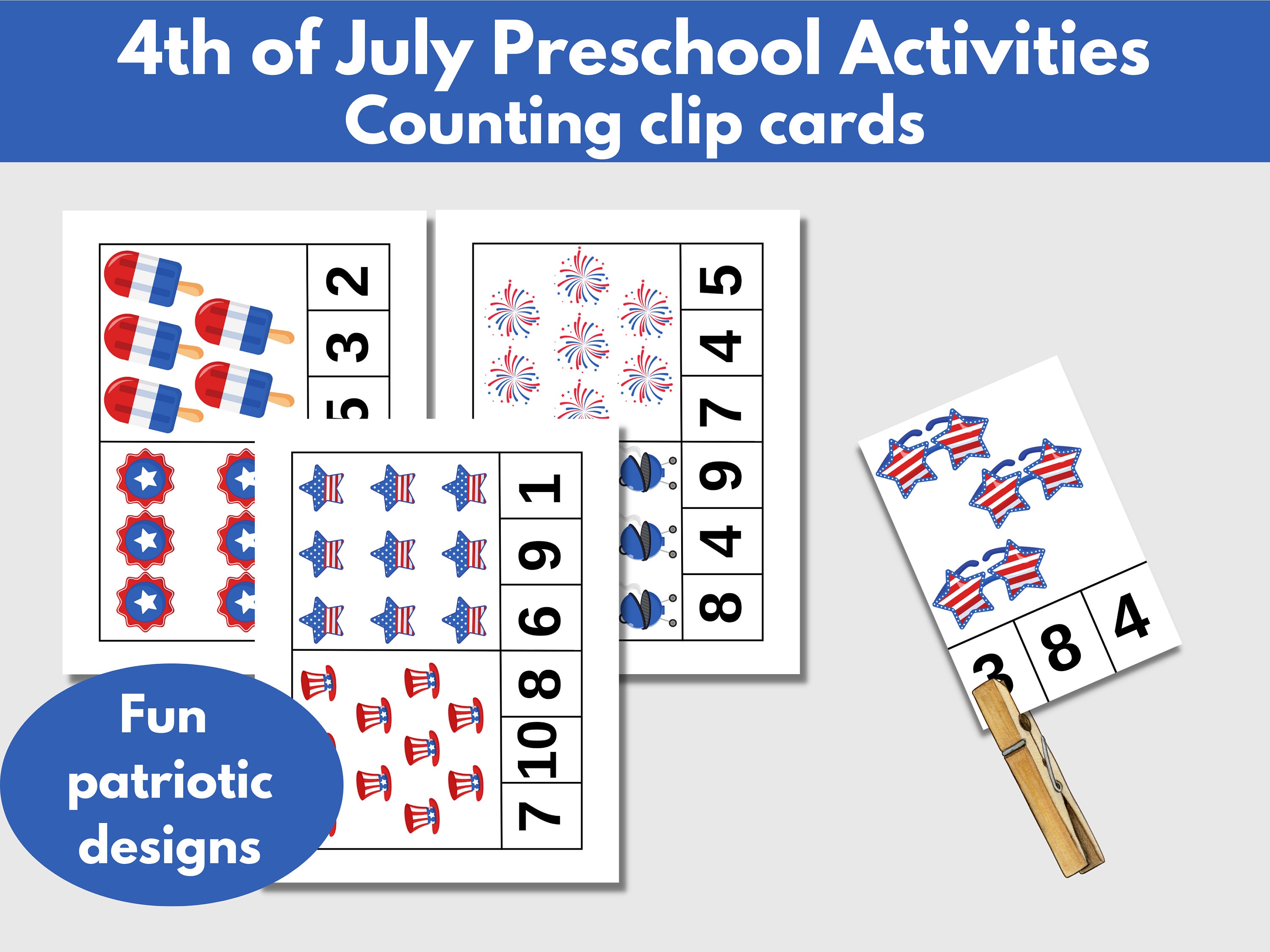 4th of July Montessori Bundle - Printable Preschool Activities for ...