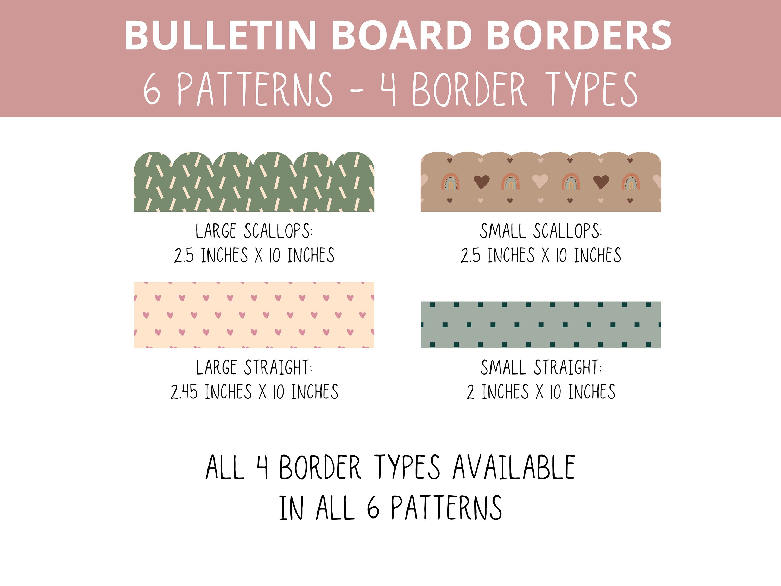 PRINTABLE Boho Pattern Bulletin Board Borders - Boho Bulletin Borders ...