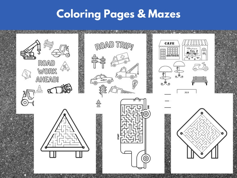 Road Trip Activity Pack Printable Travel Game Bundle for Kids, Toddlers ...