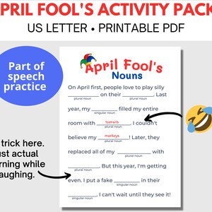 April Fool's Day Printable Activity Pack | Unsolvable Wordsearch | Fake ...