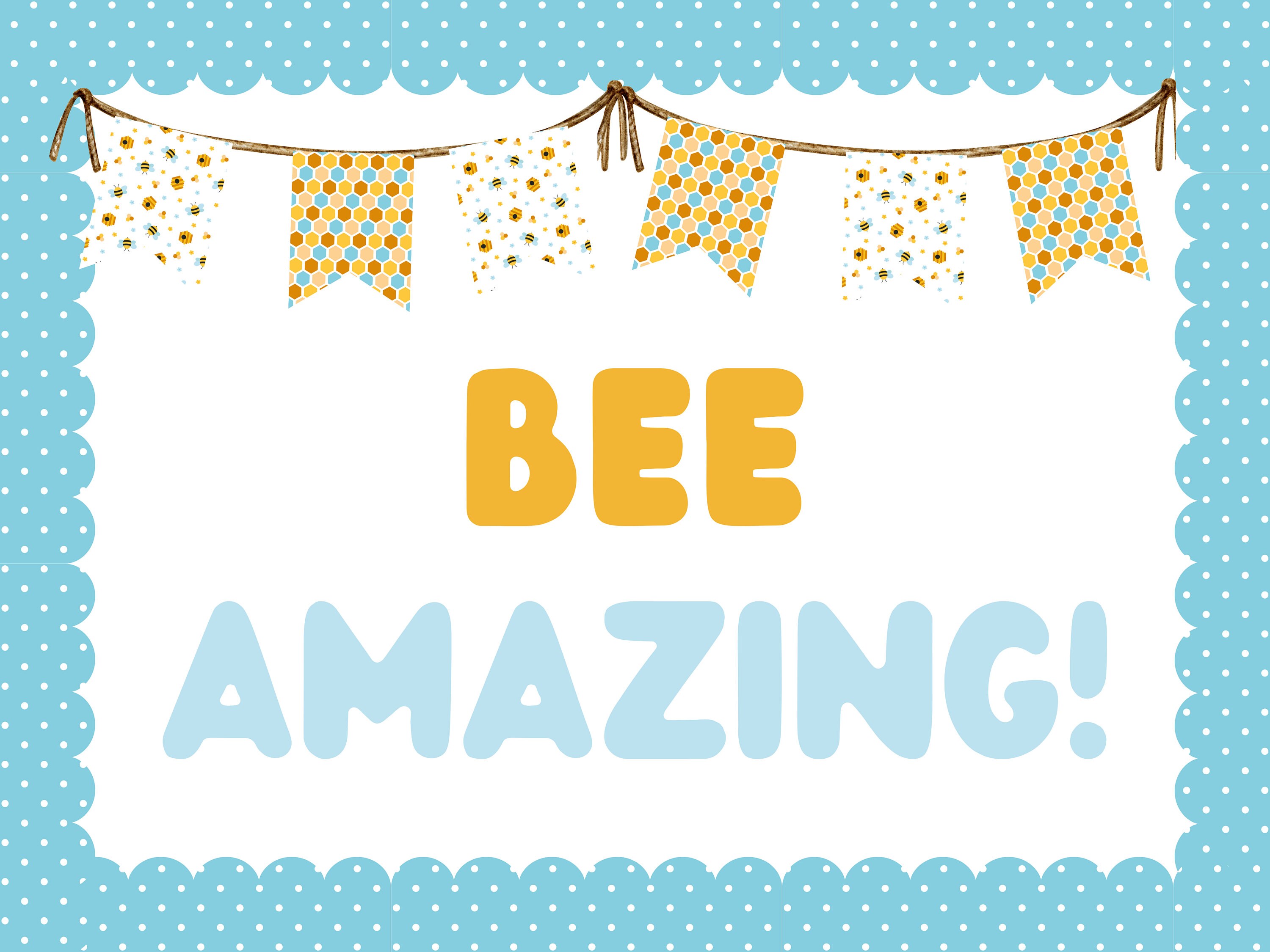 PRINTABLE Bees and Hive Bulletin Board Borders - Bulletin Borders With ...