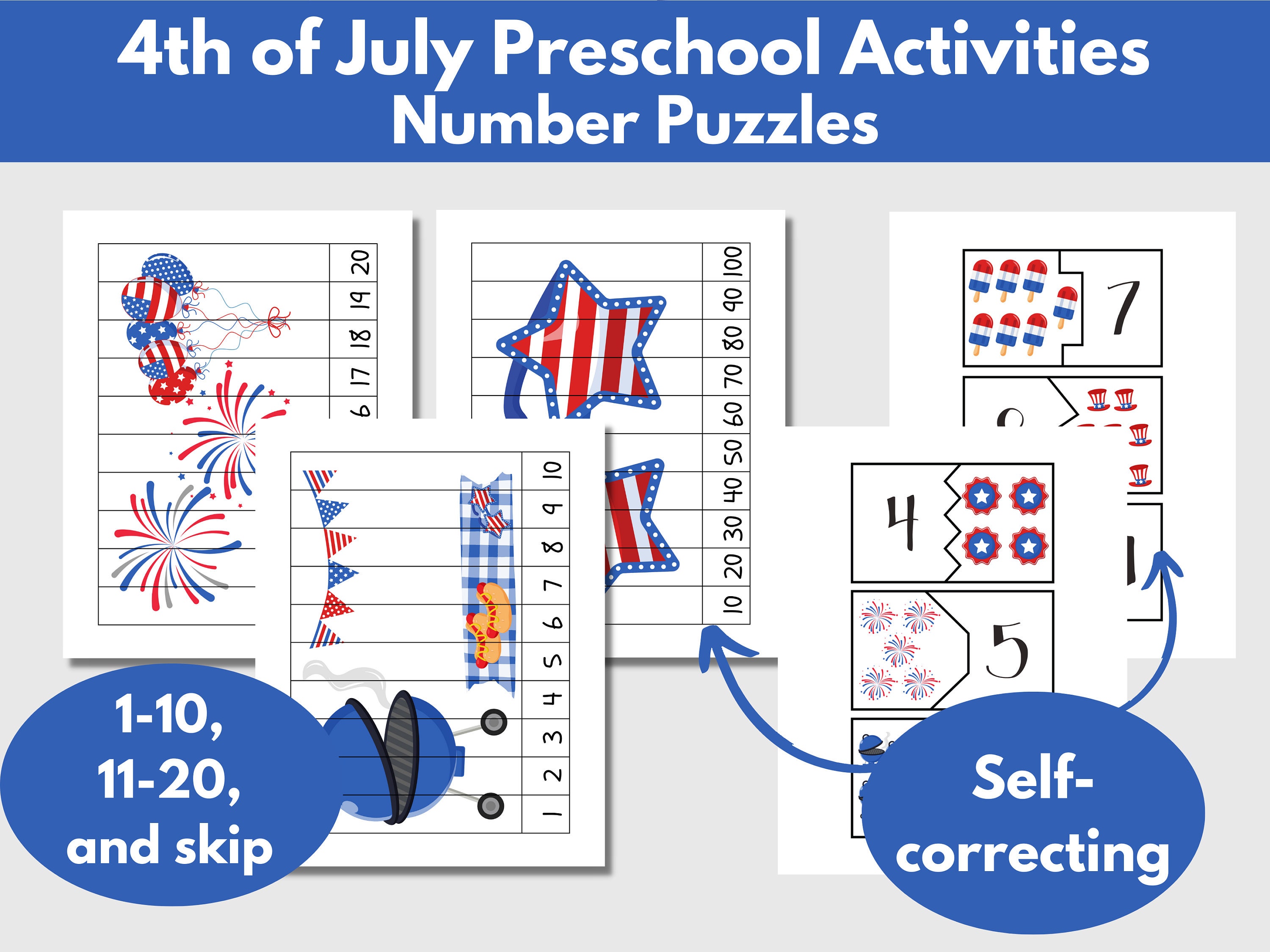 4th of July Montessori Bundle - Printable Preschool Activities for ...