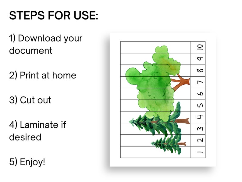 Earth Day 10 Piece Number Puzzles | Printable Number Counting Puzzle ...