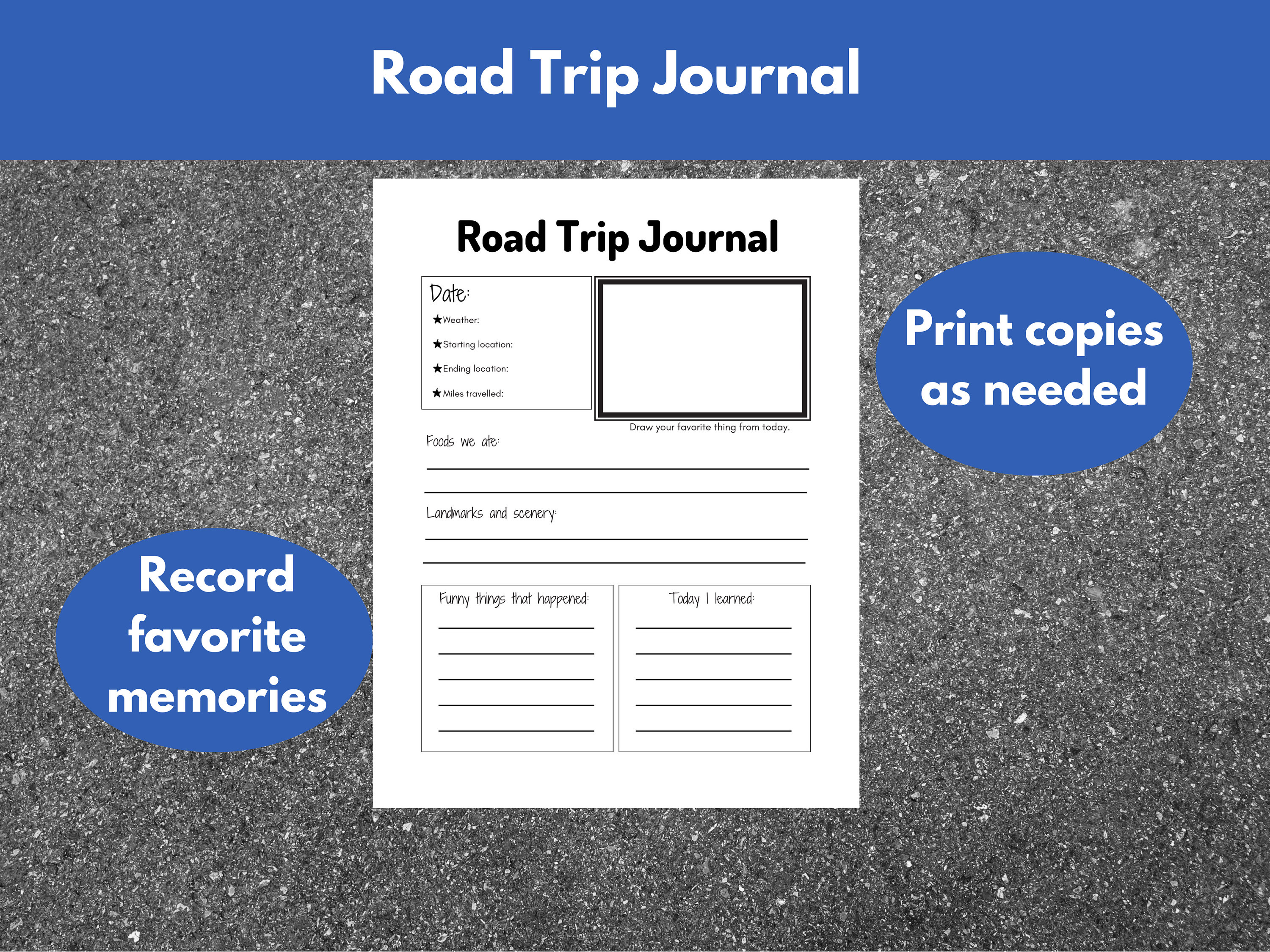 Road Trip Activity Pack Printable Travel Game Bundle for Kids, Toddlers ...