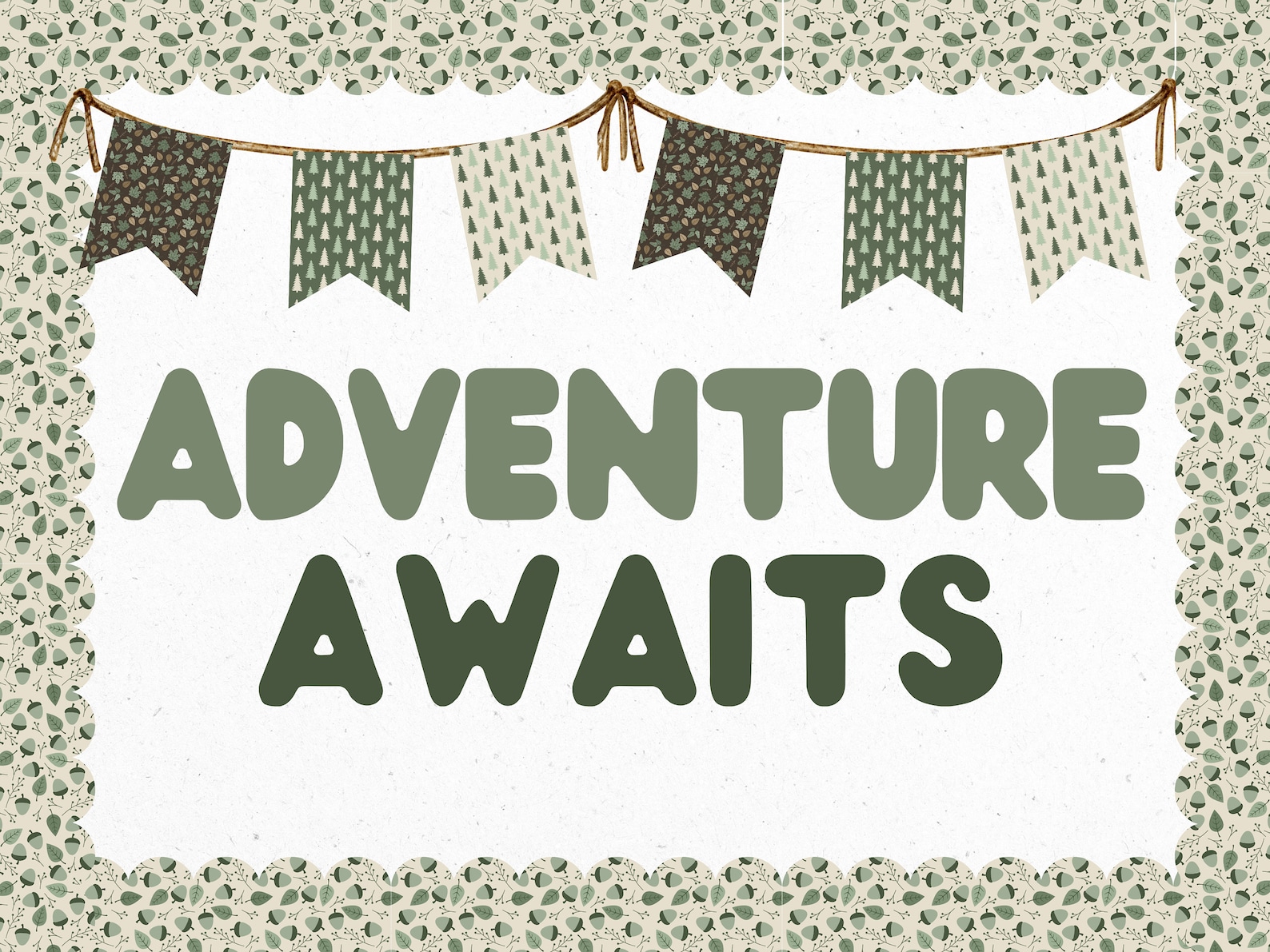 PRINTABLE Forest Bulletin Board Borders - Nature Bulletin Borders With ...