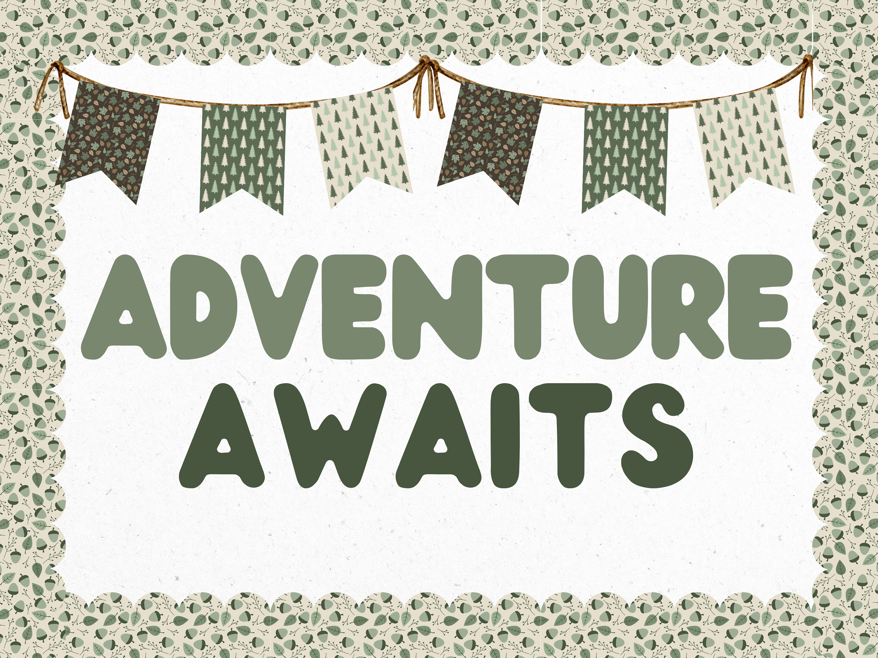 PRINTABLE Forest Bulletin Board Borders Nature Bulletin Borders With ...