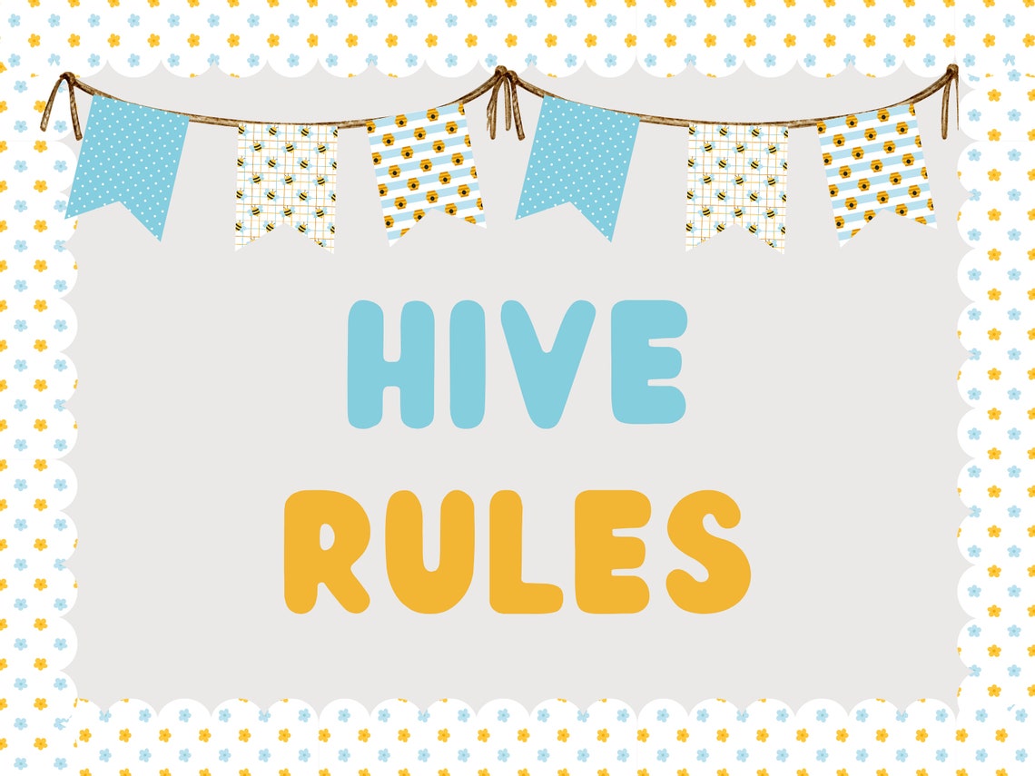 PRINTABLE Bees and Hive Bulletin Board Borders - Bulletin Borders With ...