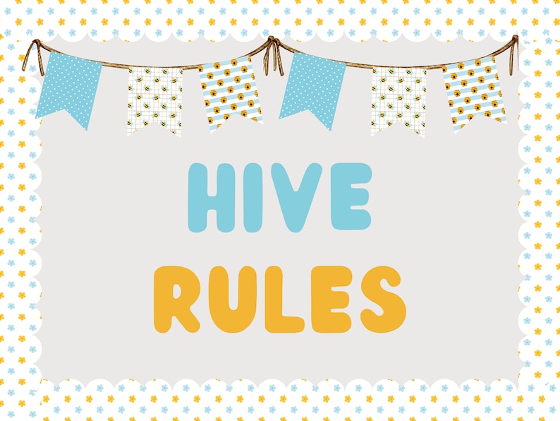 PRINTABLE Bees and Hive Bulletin Board Borders - Bulletin Borders With ...
