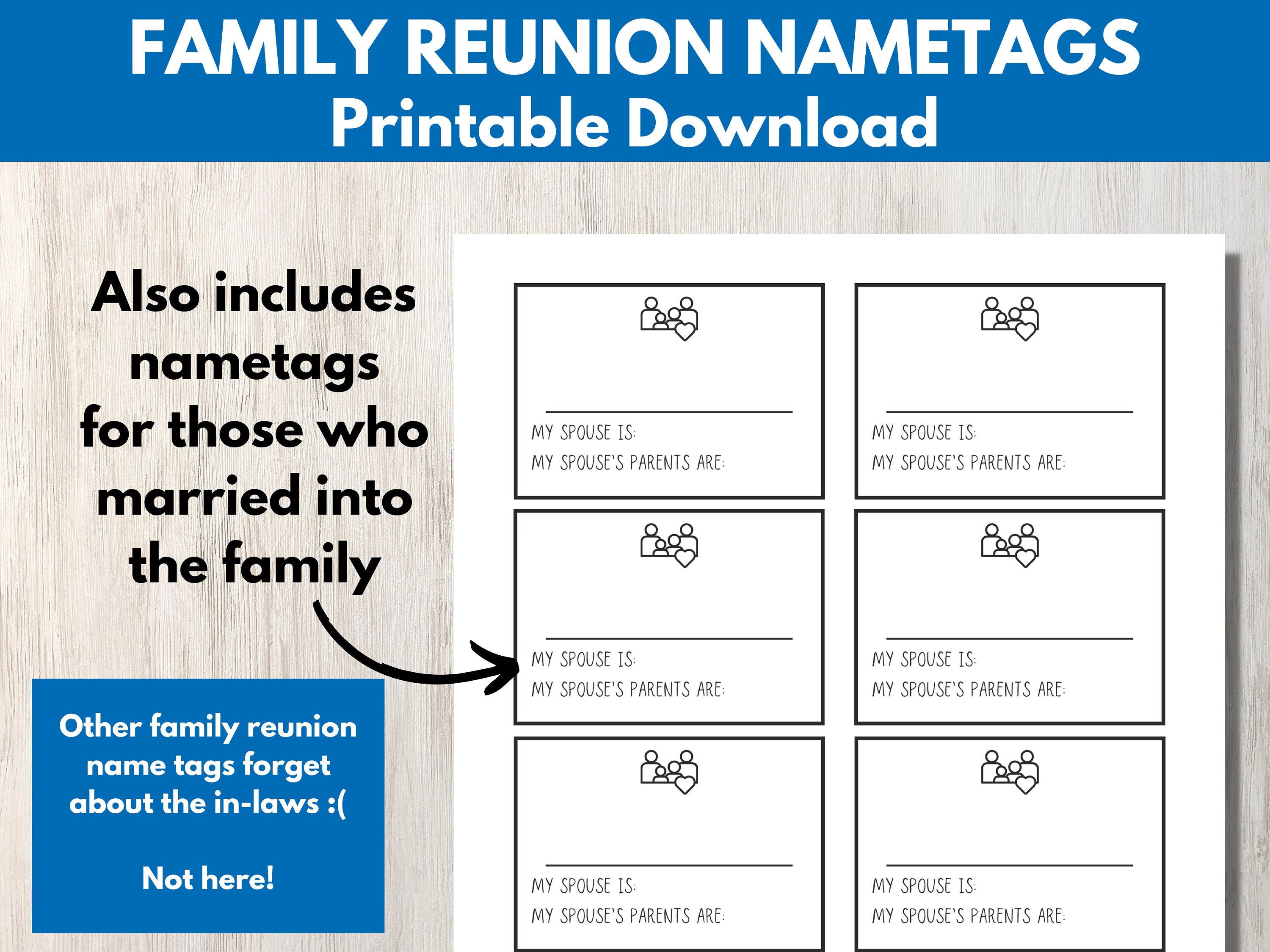 Family Reunion Name Tags - Printable Reunion Nametags With Family Tree ...