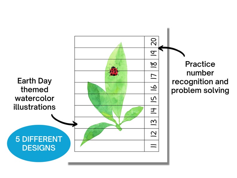 Earth Day 10 Piece Number Puzzles | Printable Number Counting Puzzle ...