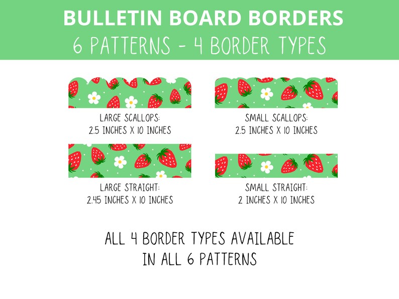 PRINTABLE Strawberry Bulletin Board Borders - Bulletin Borders W ...