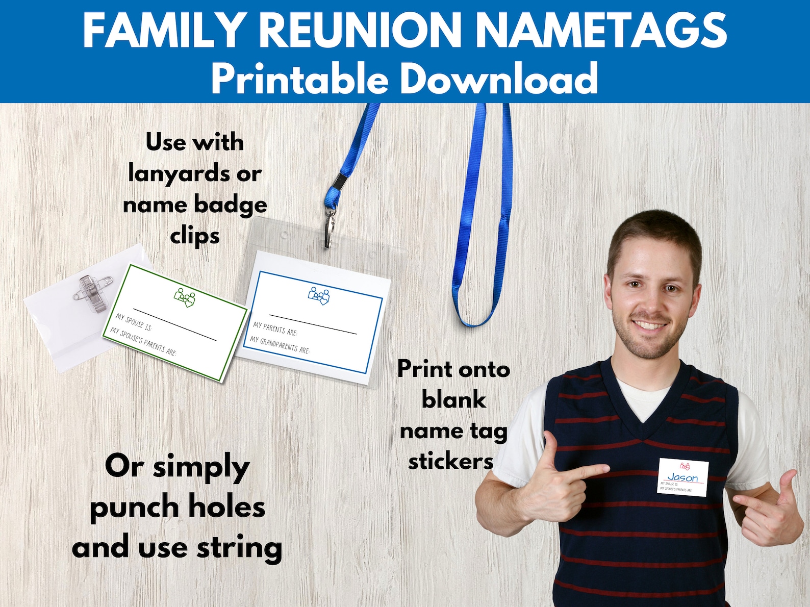 Family Reunion Name Tags - Printable Reunion Nametags With Family Tree ...