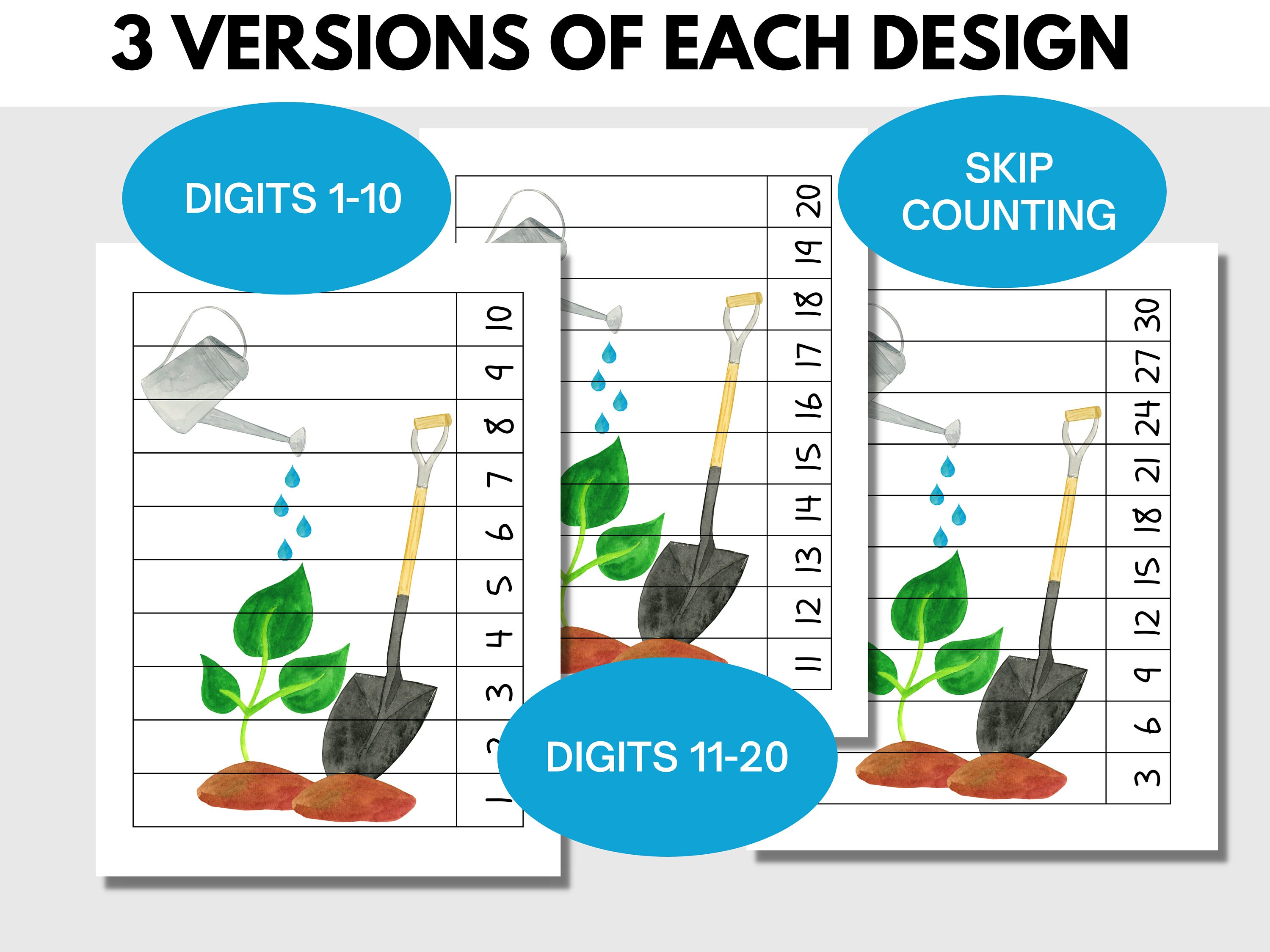 Earth Day 10 Piece Number Puzzles Printable Number Counting Puzzle for ...