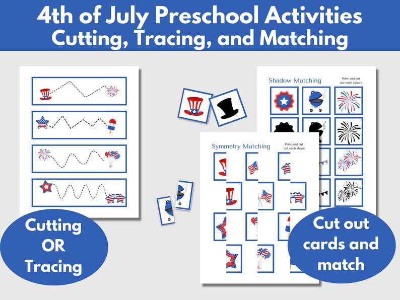 4th of July Montessori Bundle - Printable Preschool Activities for ...