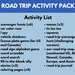 Road Trip Activity Pack Printable Travel Game Bundle for Kids, Toddlers ...