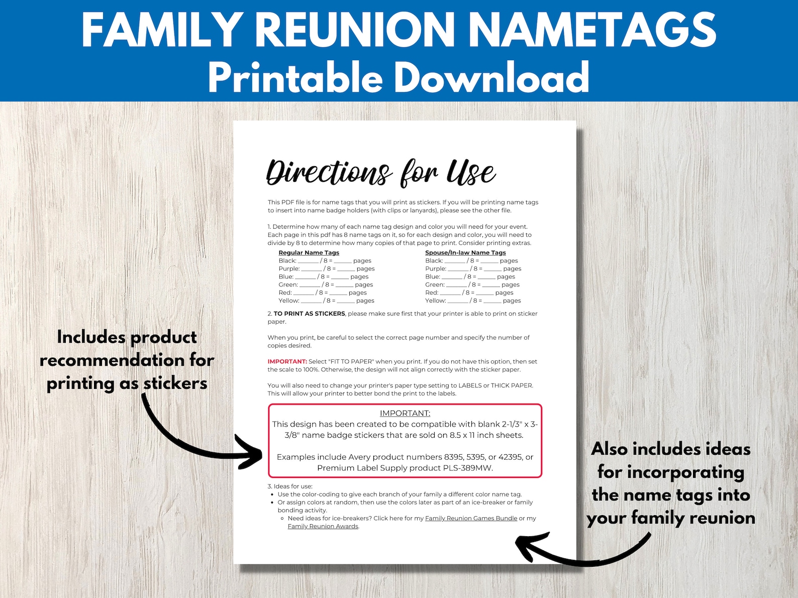 Family Reunion Name Tags - Printable Reunion Nametags With Family Tree ...