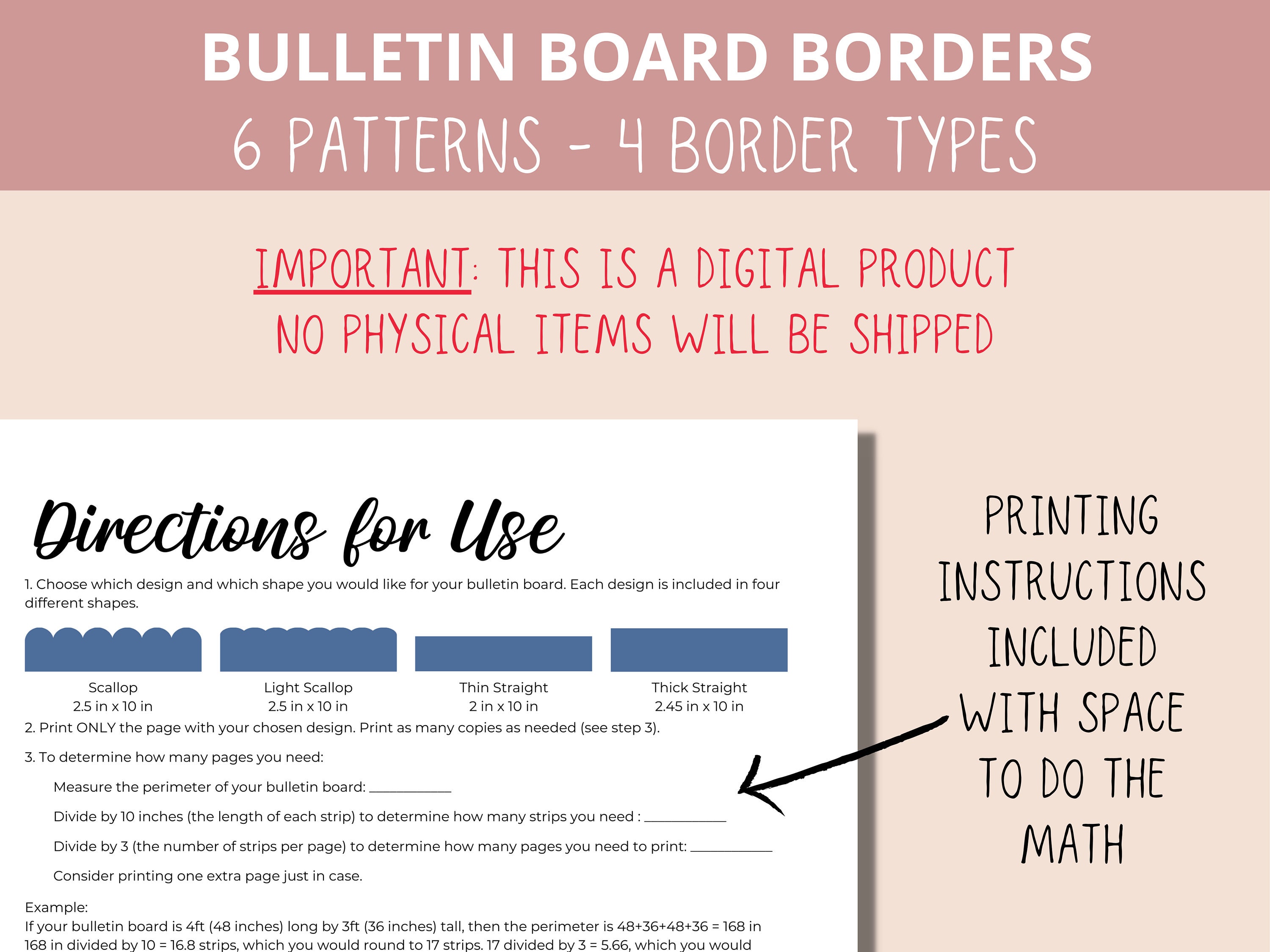 PRINTABLE Boho Pattern Bulletin Board Borders - Boho Bulletin Borders ...