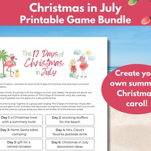 Christmas in July Games Bundle Printable - Summer Party Activities for ...