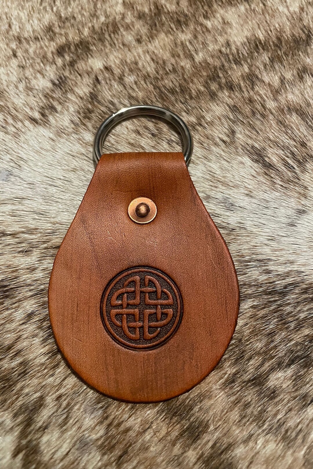 Leather Key Fob - Celtic - Etsy