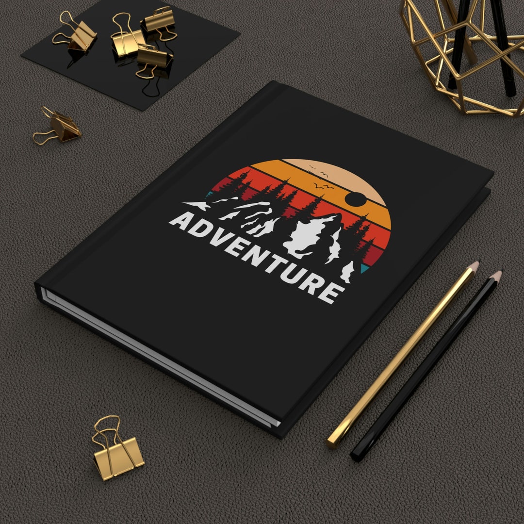 Retro Travel Adventure Hardcover Journal Notebook - Etsy