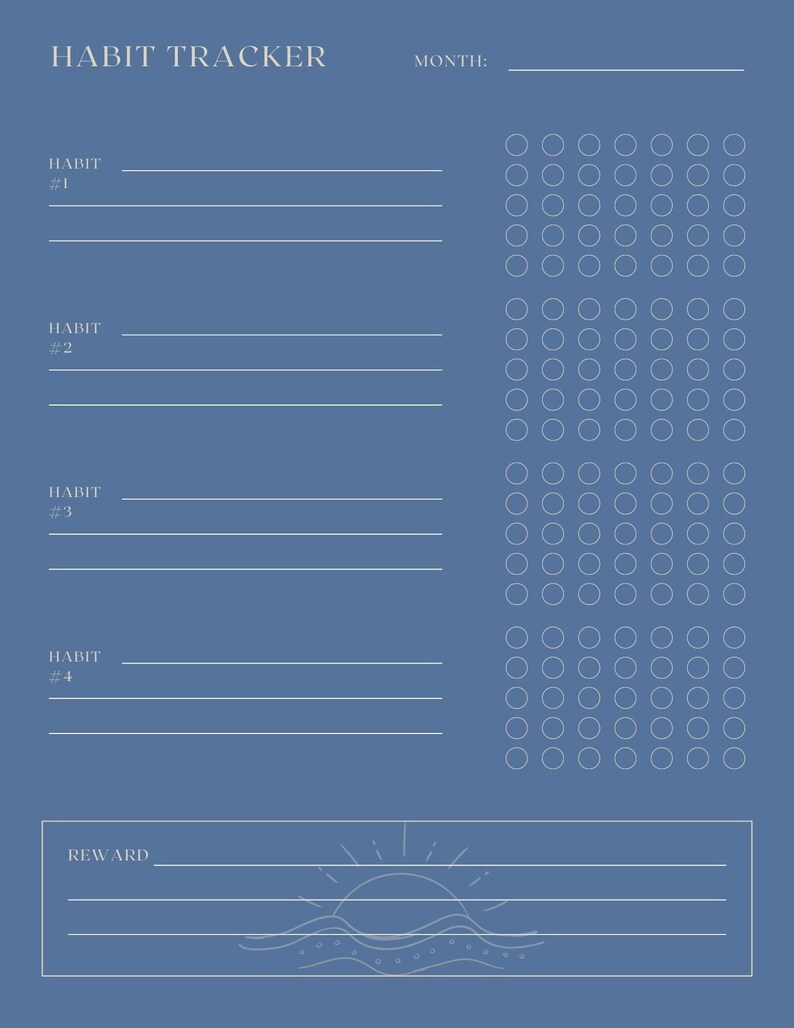 Habit Tracker | Goals Tracker | Growth Planner | Planner | Organiser ...
