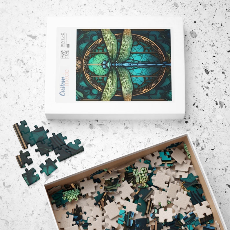 Dragonfly Puzzle, Stained Glass Puzzle, Insect Puzzle, Nature Puzzle ...