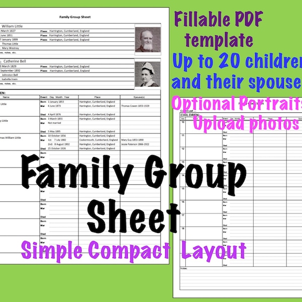 Family Tree Template - Etsy