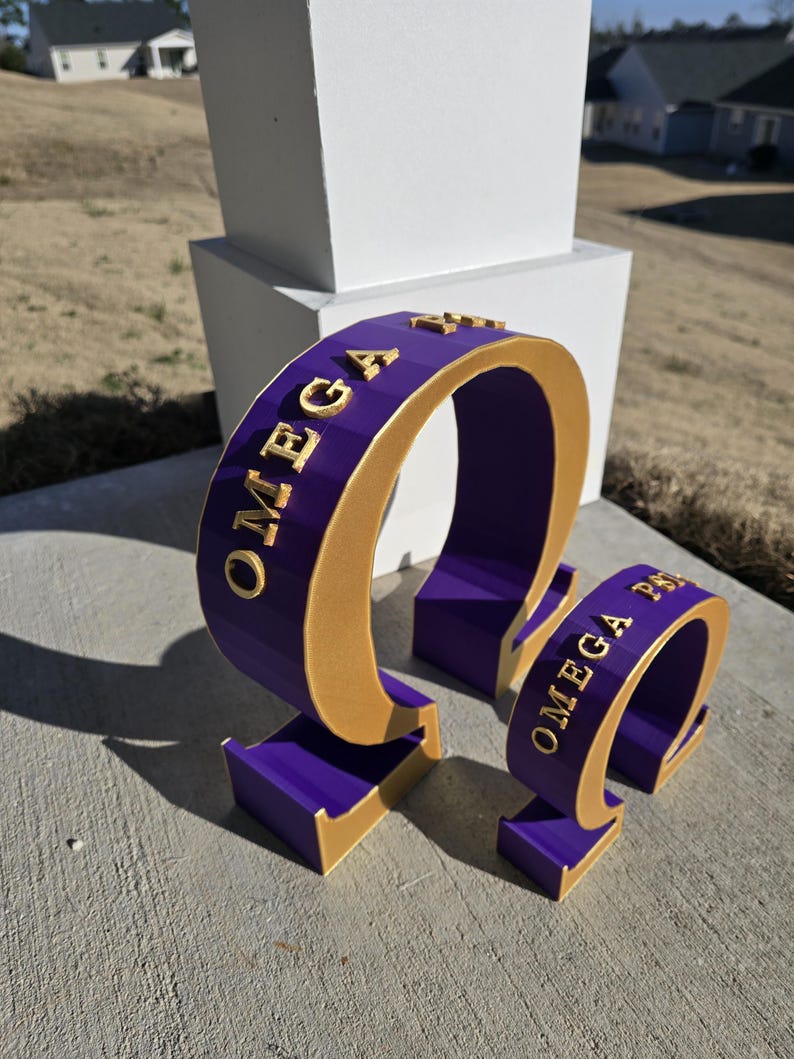 Omega Psi Phi Purple & Gold Desk Ornament - Etsy